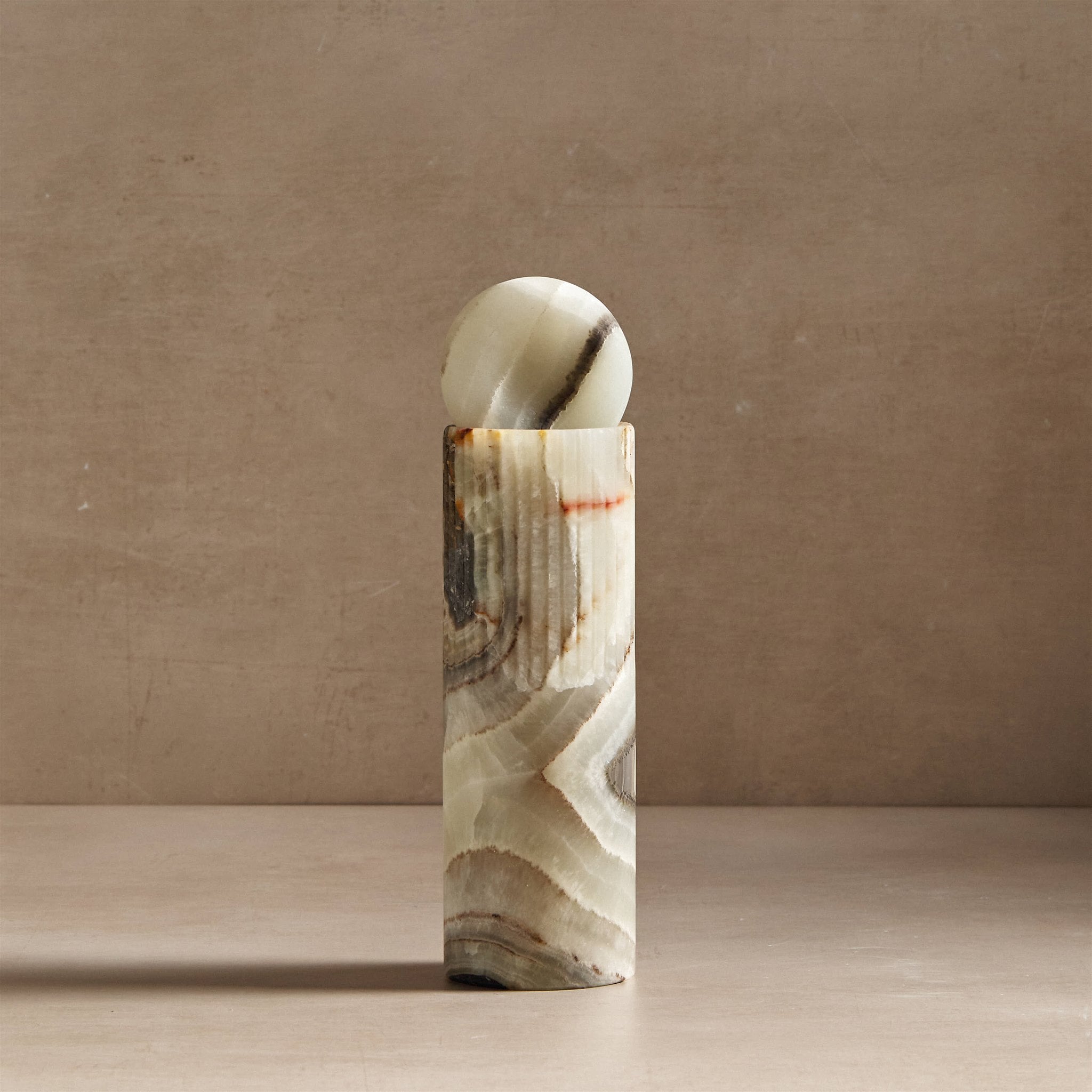 Atlas Totem Sculpture - Small / Green Onyx - Studio H Collection