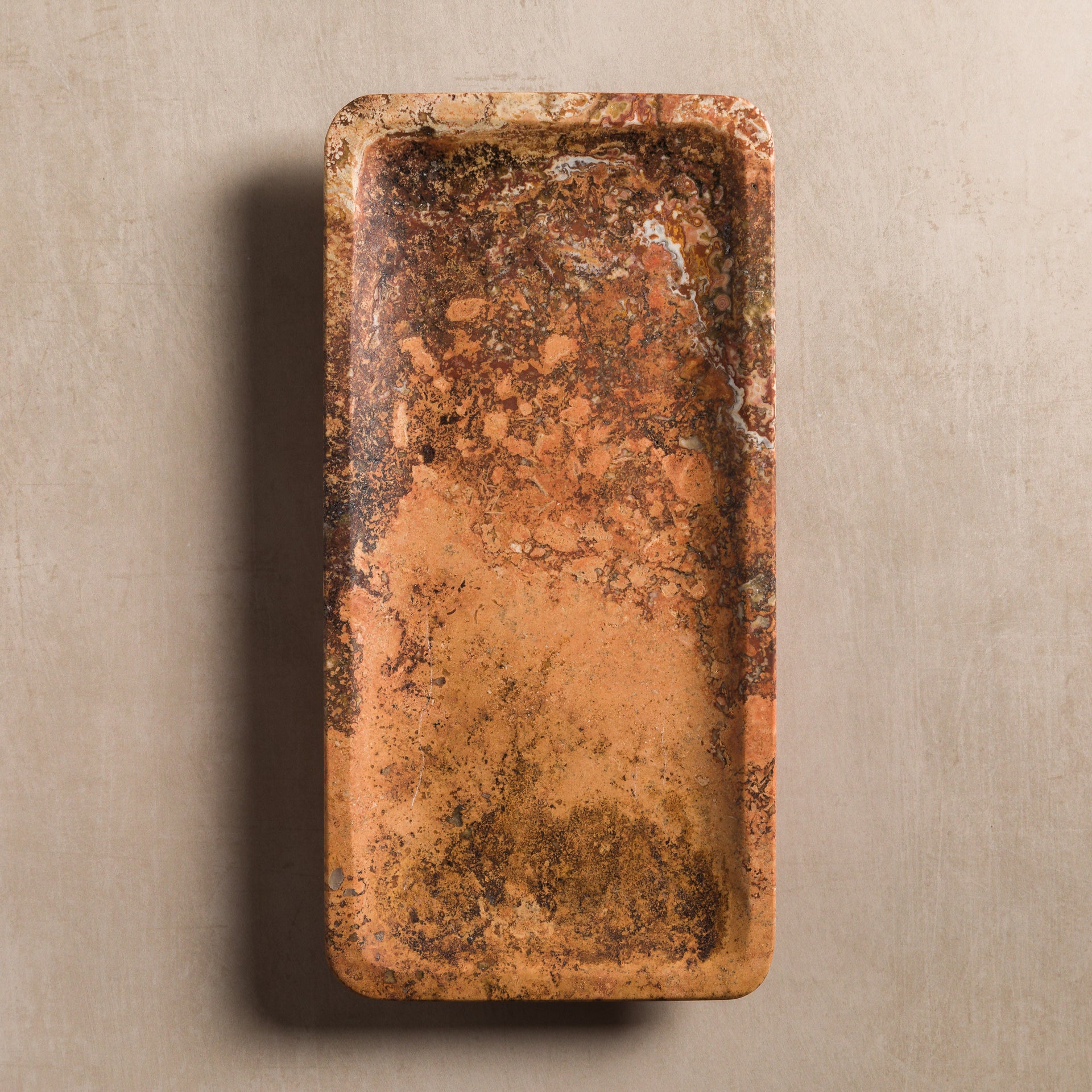 Lucia Tray - Rust Travertine - Studio H Collection