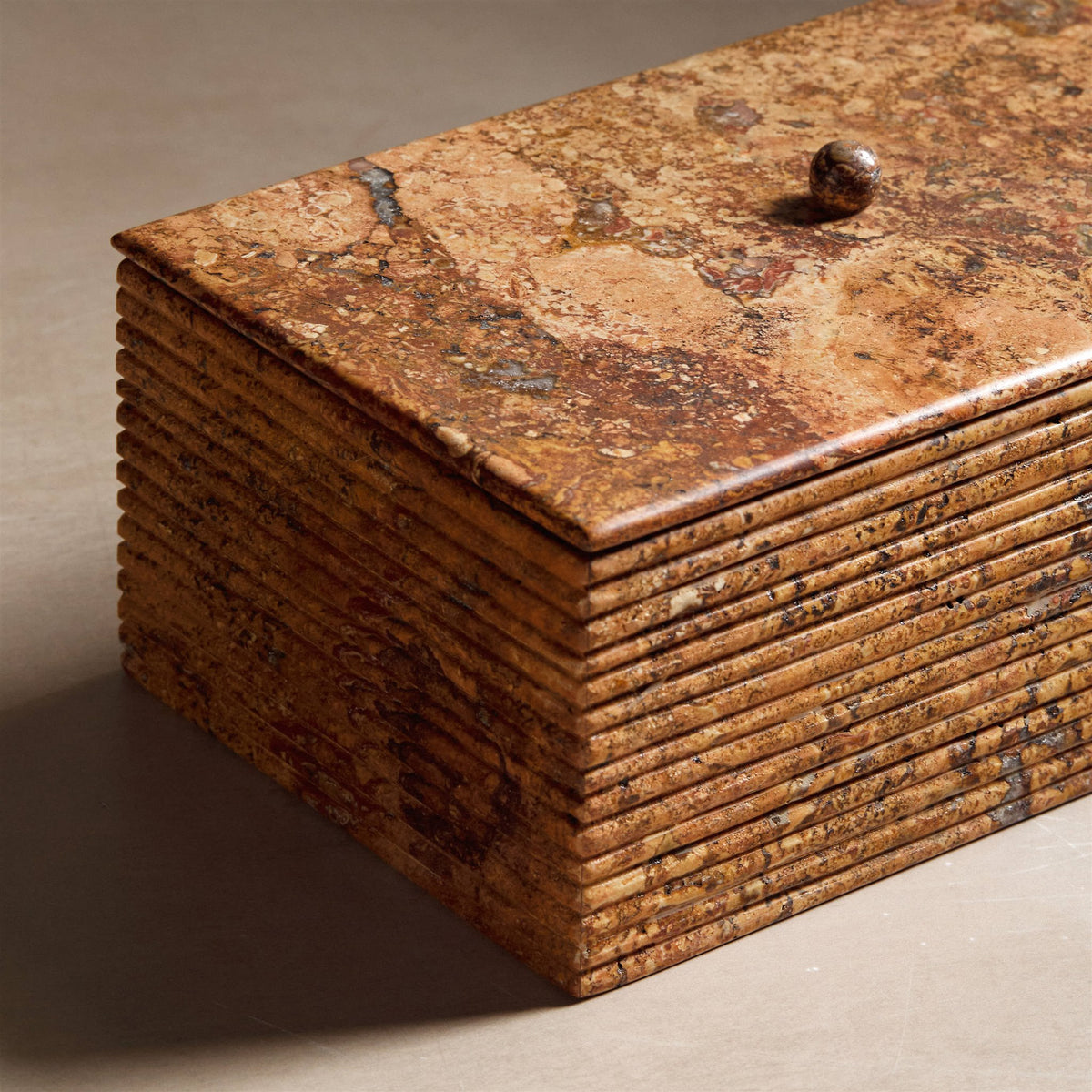 Jupiter Box - Rust Travertine - Default Title - Studio H Collection
