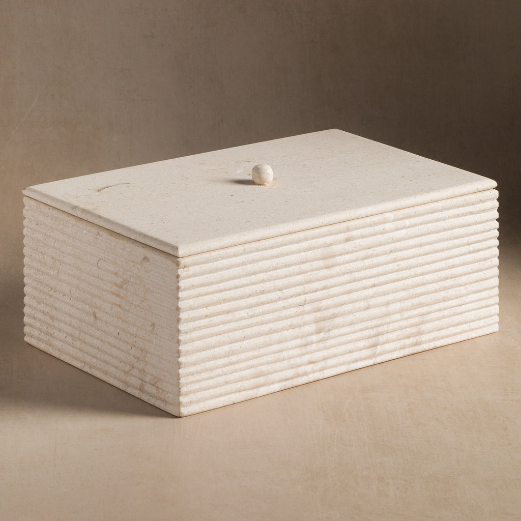 Jupiter Box - Cream Limestone - Studio H Collection