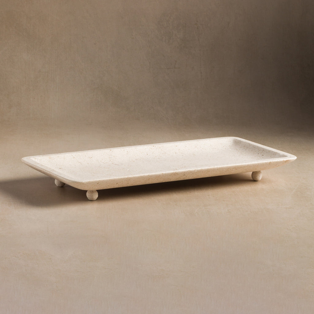 Lucia Tray - Cream Limestone - Studio H Collection
