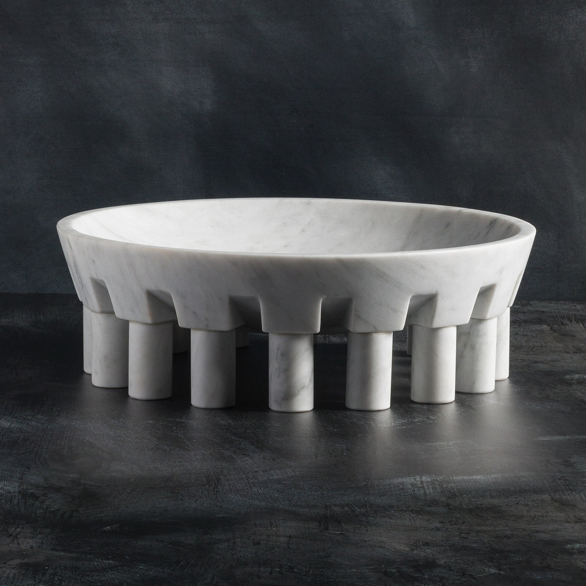 Studio H Collection | Pomona Stone Bowl Large White Marble - Studio H ...
