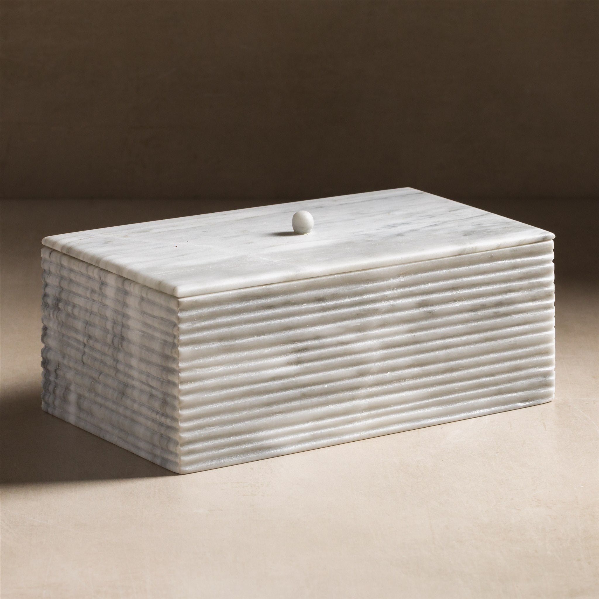Jupiter Box - White Marble - Studio H Collection